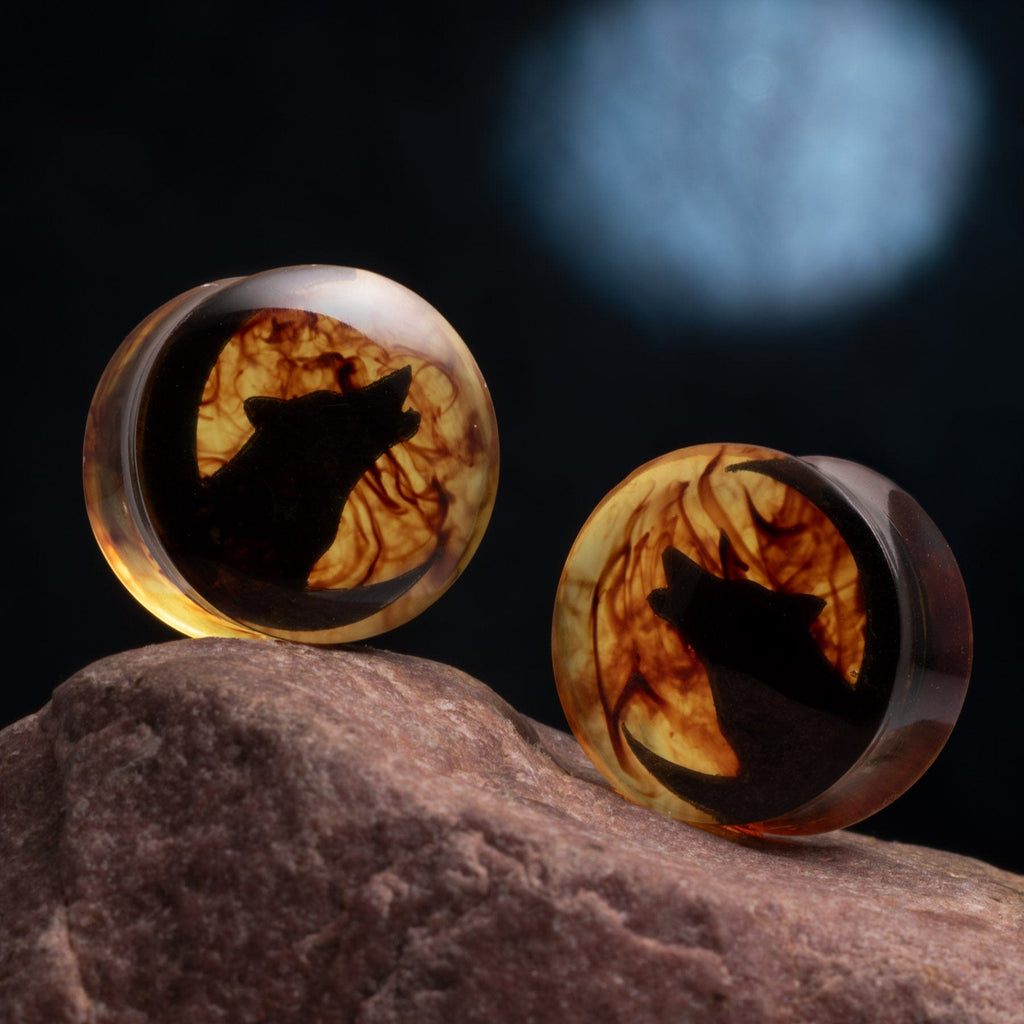 Epoxy Plugs with Howling Wolf – Arctic Buffalo